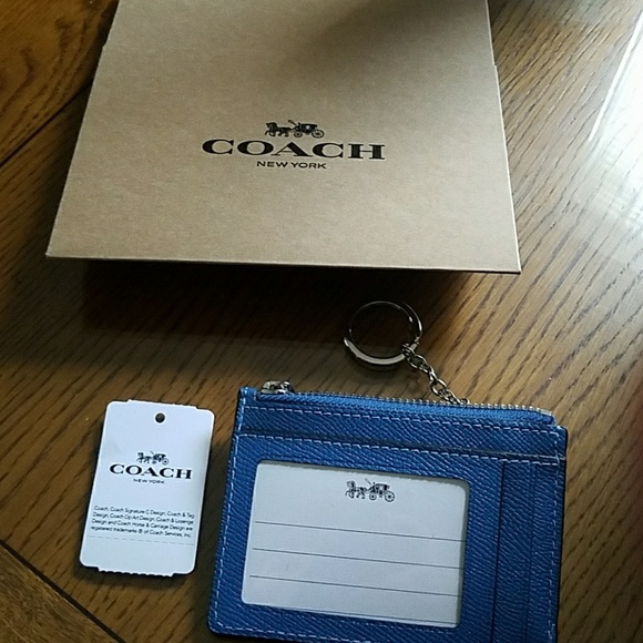 Coach | Accessories | New Coach Crossgrain Leather Mini Id Skinny Case ...